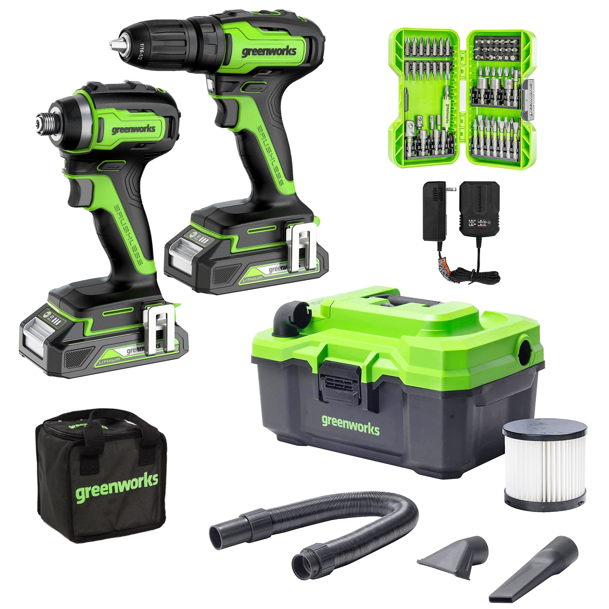 CSH Power Tool Combo Kits | Greenworks Tools