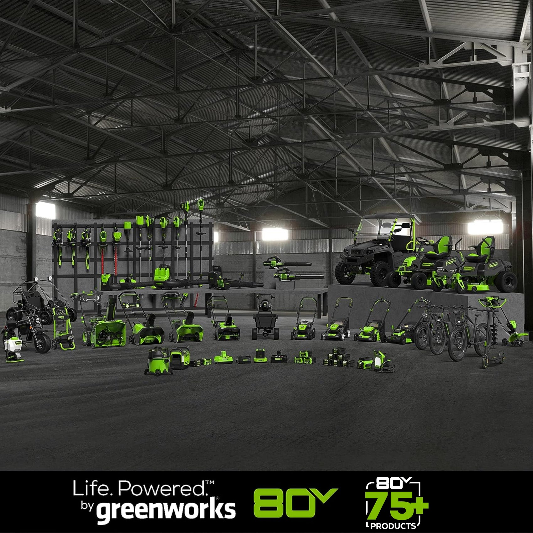 80V Stealth Series All-Terrain 2-Seat Go-Kart | Greenworks Tools