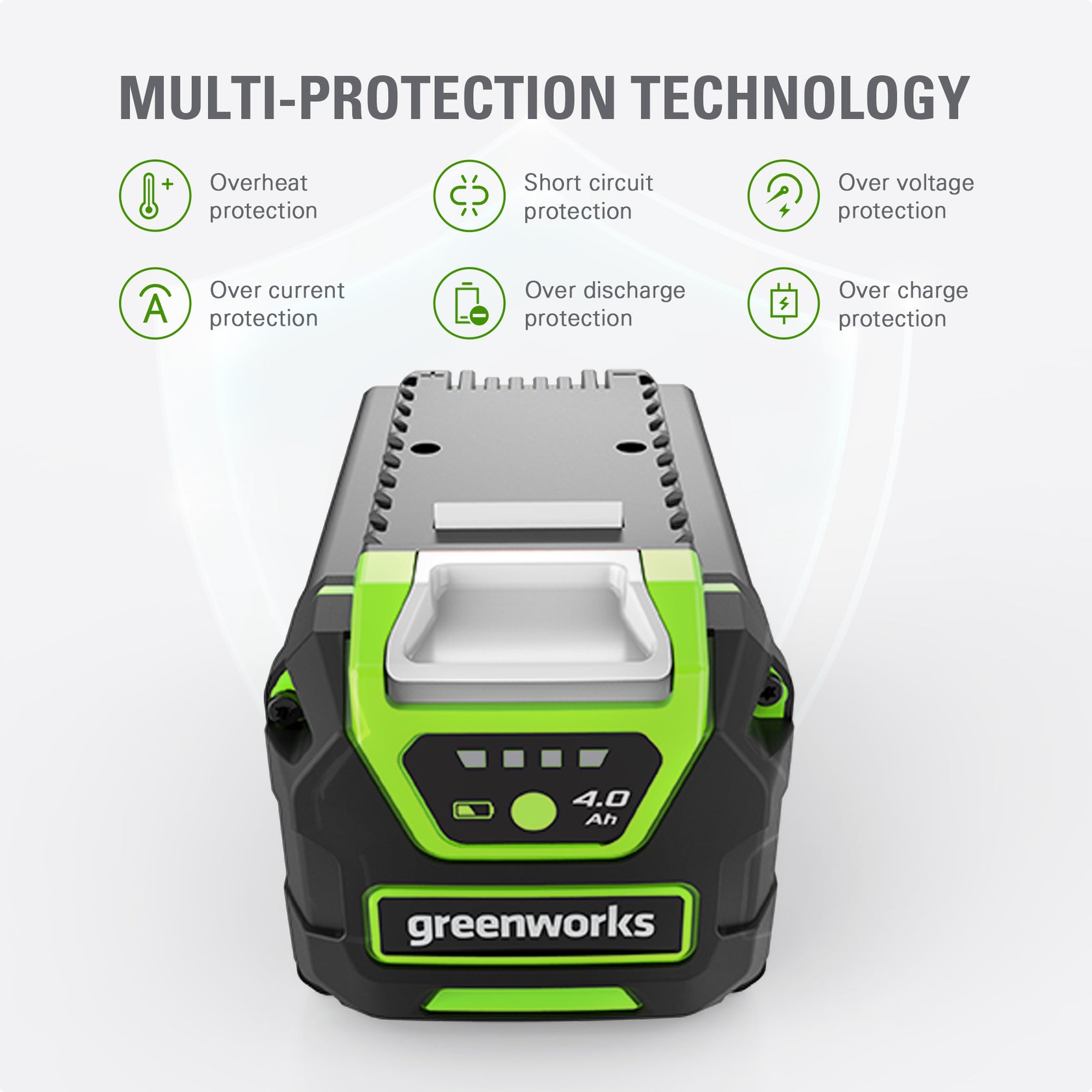 40V 4.0 Ah Lithium Ion Battery | Greenworks Tools