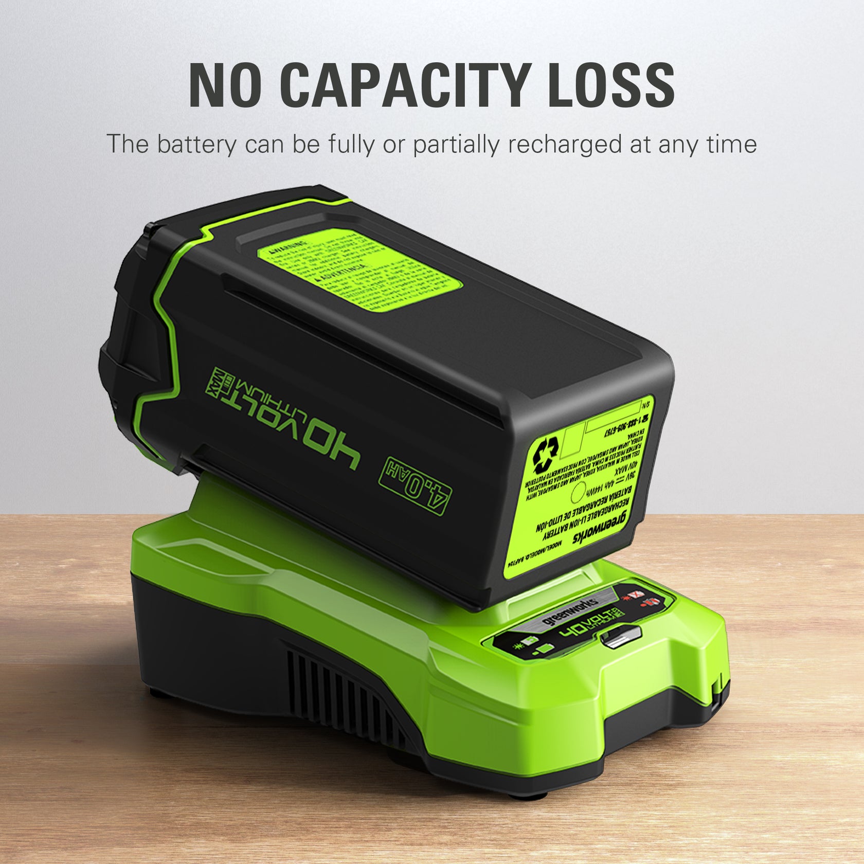40V 4.0 Ah Lithium Ion Battery | Greenworks Tools