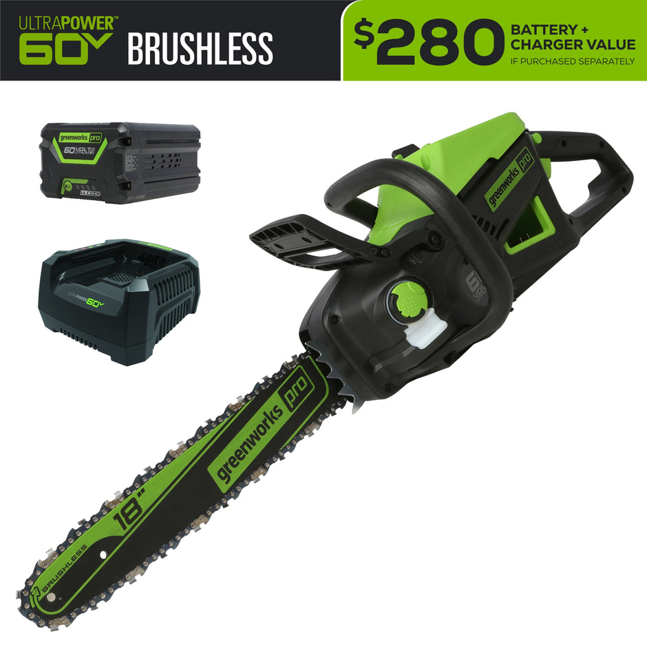 Electric & Battery Powered Chainsaws | Greenworks Tools