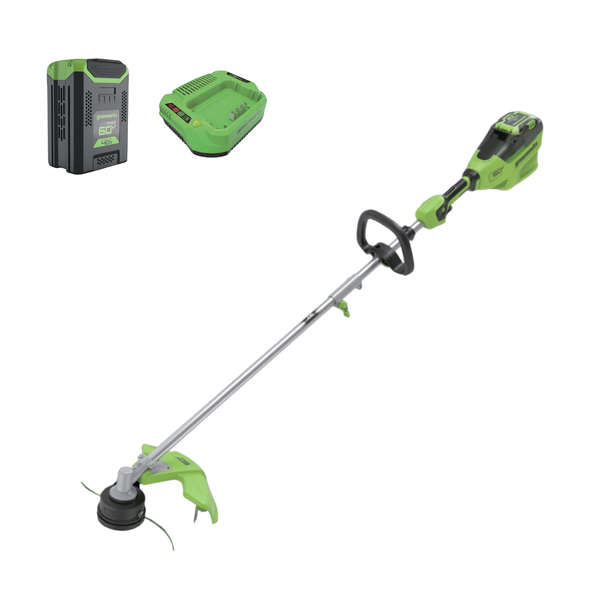 60V 16" Cordless Battery String Trimmer W/ 4Ah Battery And 3A Charger ...