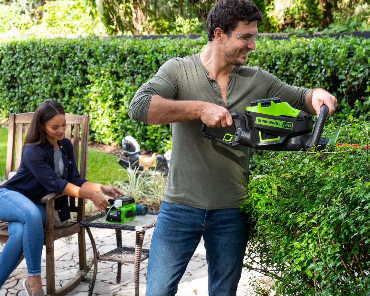 60V 3Pc Cordless Battery Combo Kit W/ String Trimmer, Blower & Hedge ...