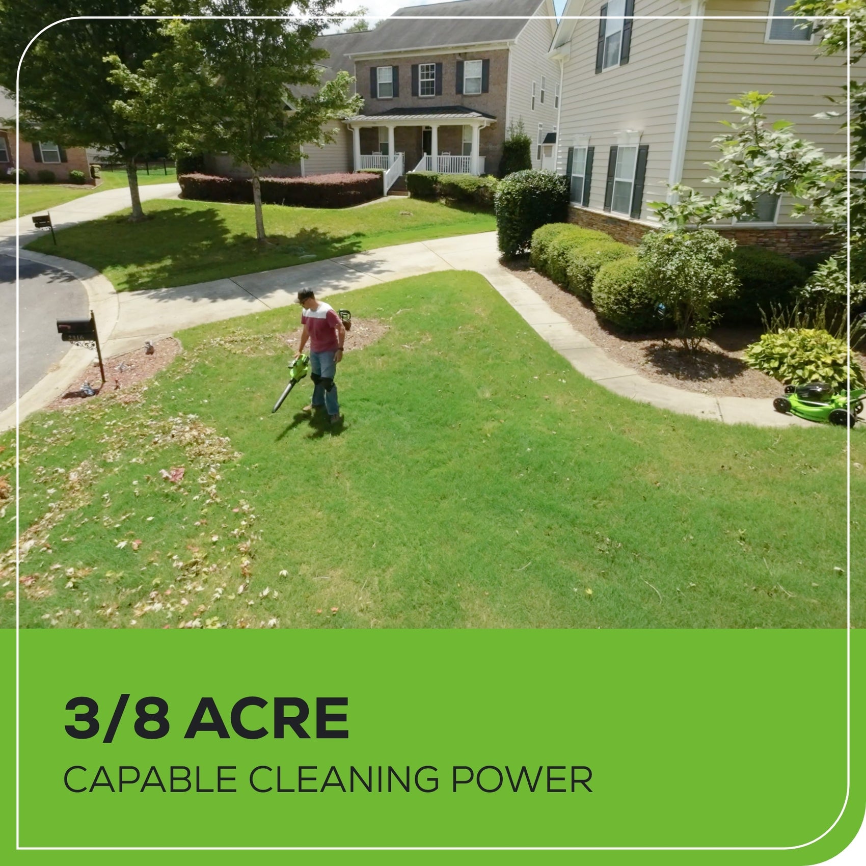48V (24V x 2) 520 CFM Cordless Battery BL Leaf Blower/Vacuum with Bag ...