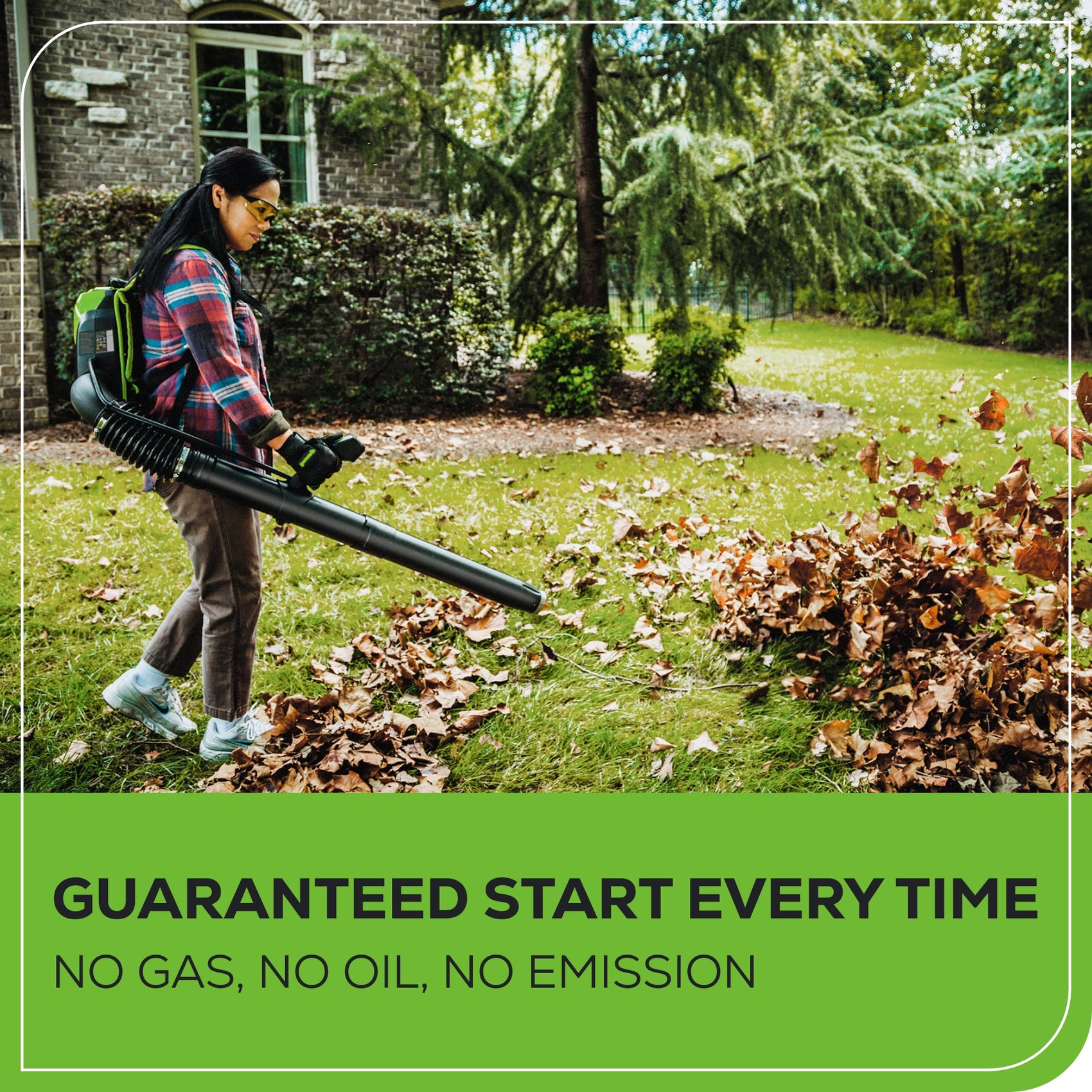 60V Backpack Blower 730 CFM & Battery | Greenworks Tools