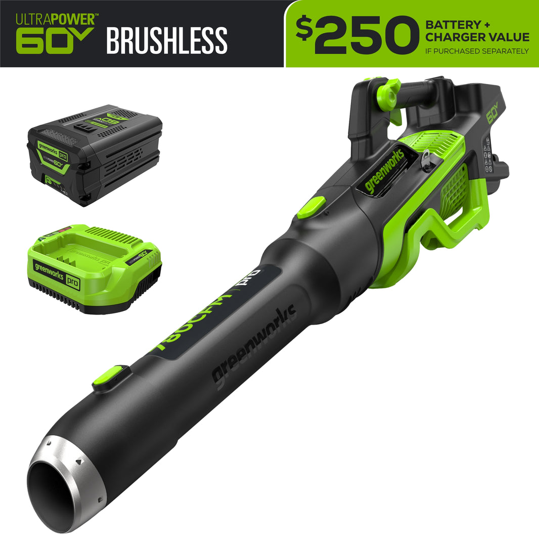 80V 800Cfm Cordless Battery Blower W/ 4Ah Battery Charger | Greenworks ...