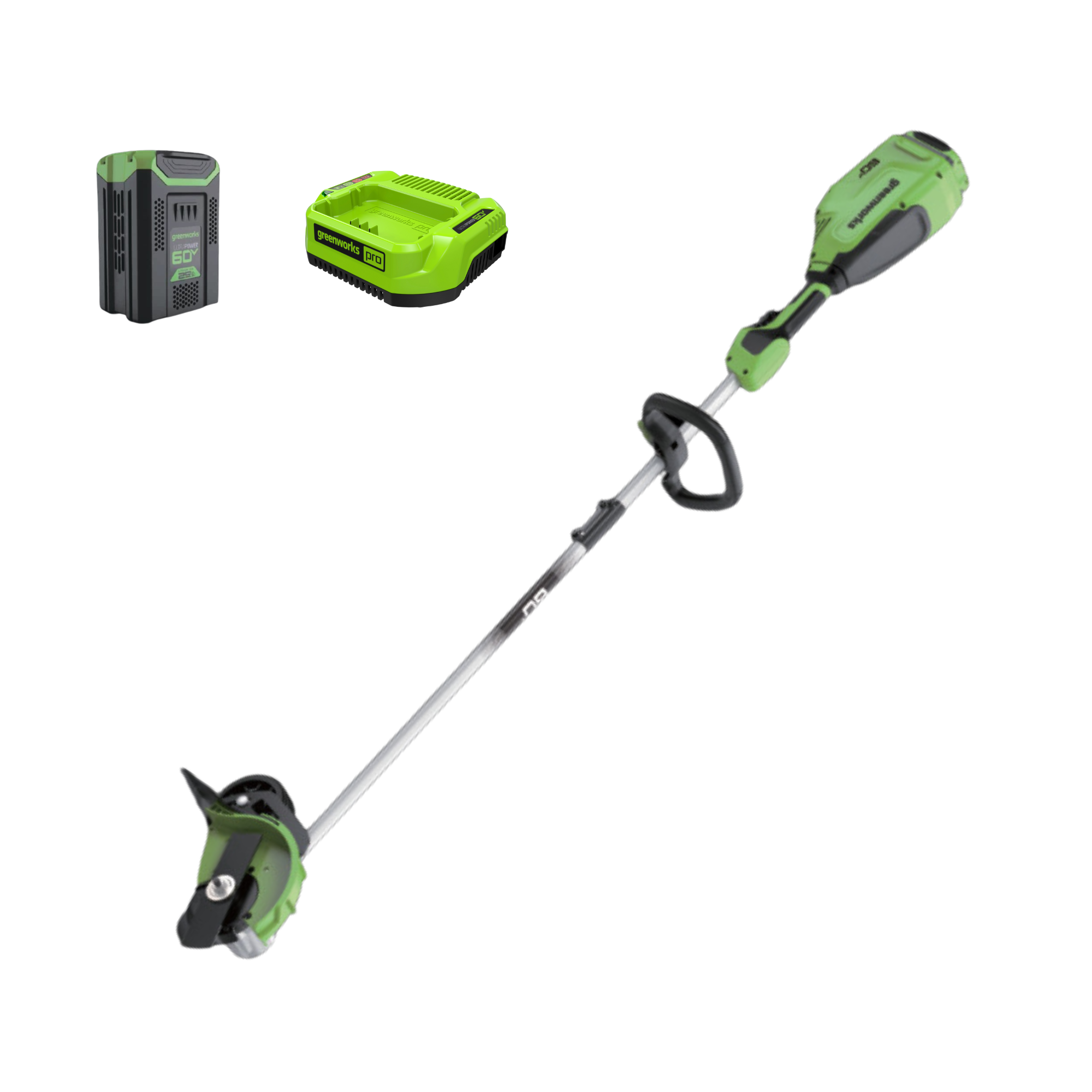 60V 8" Cordless Battery Edger W/ 2.5 Ah Battery And 3A Charger ...