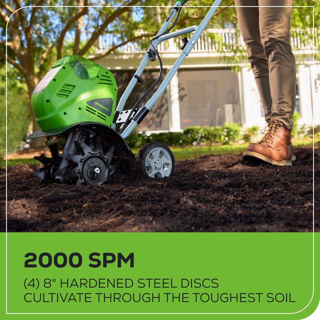 Electric Dethatchers, Cultivators, and Tillers | Greenworks Tools