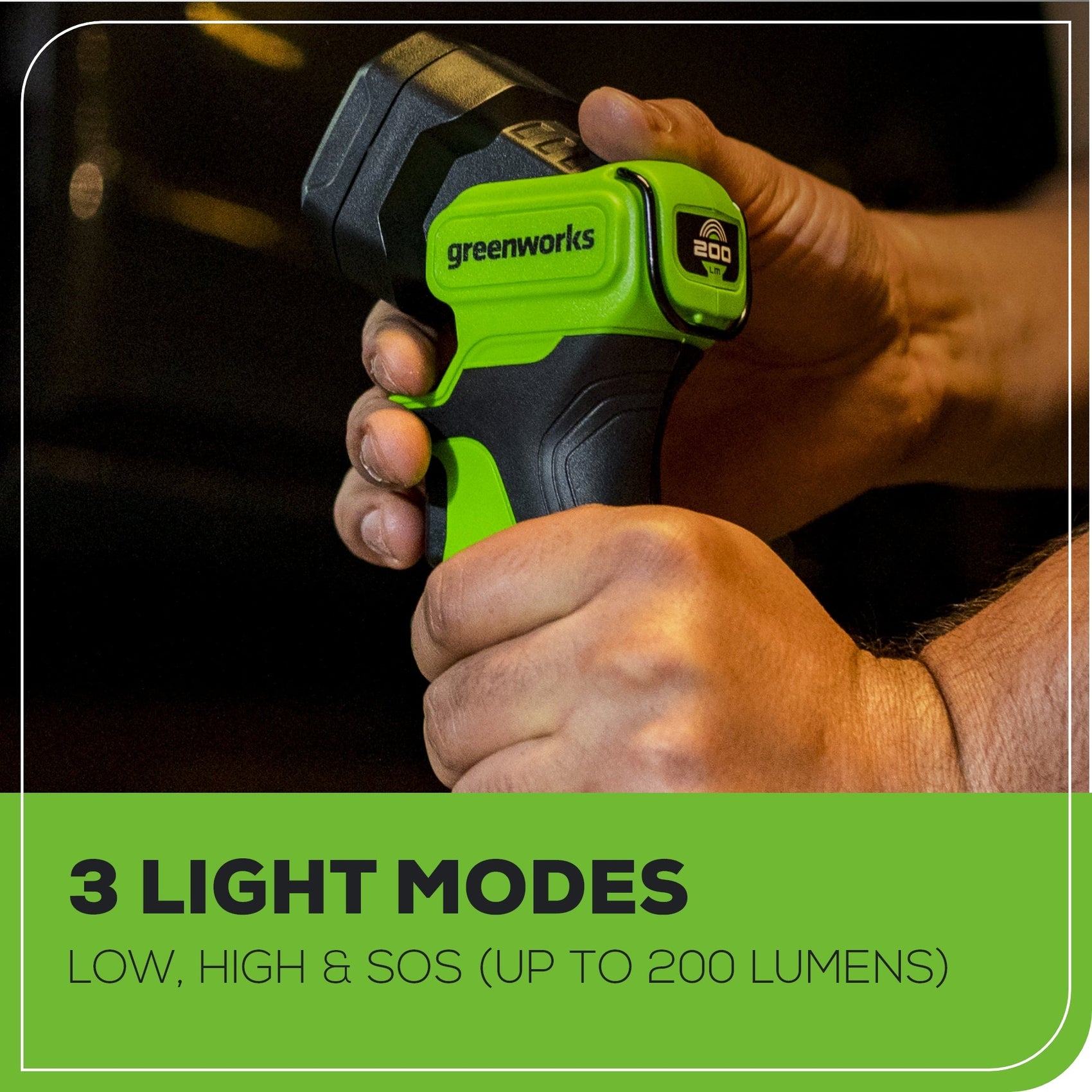 24V 200 Lumen Cordless Battery Led Flashlight (Tool Only) | Greenworks ...