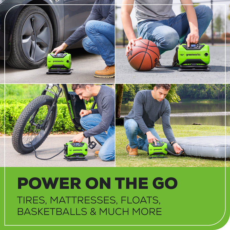40V Cordless Battery Inflator (Tool Only) | Greenworks Tools