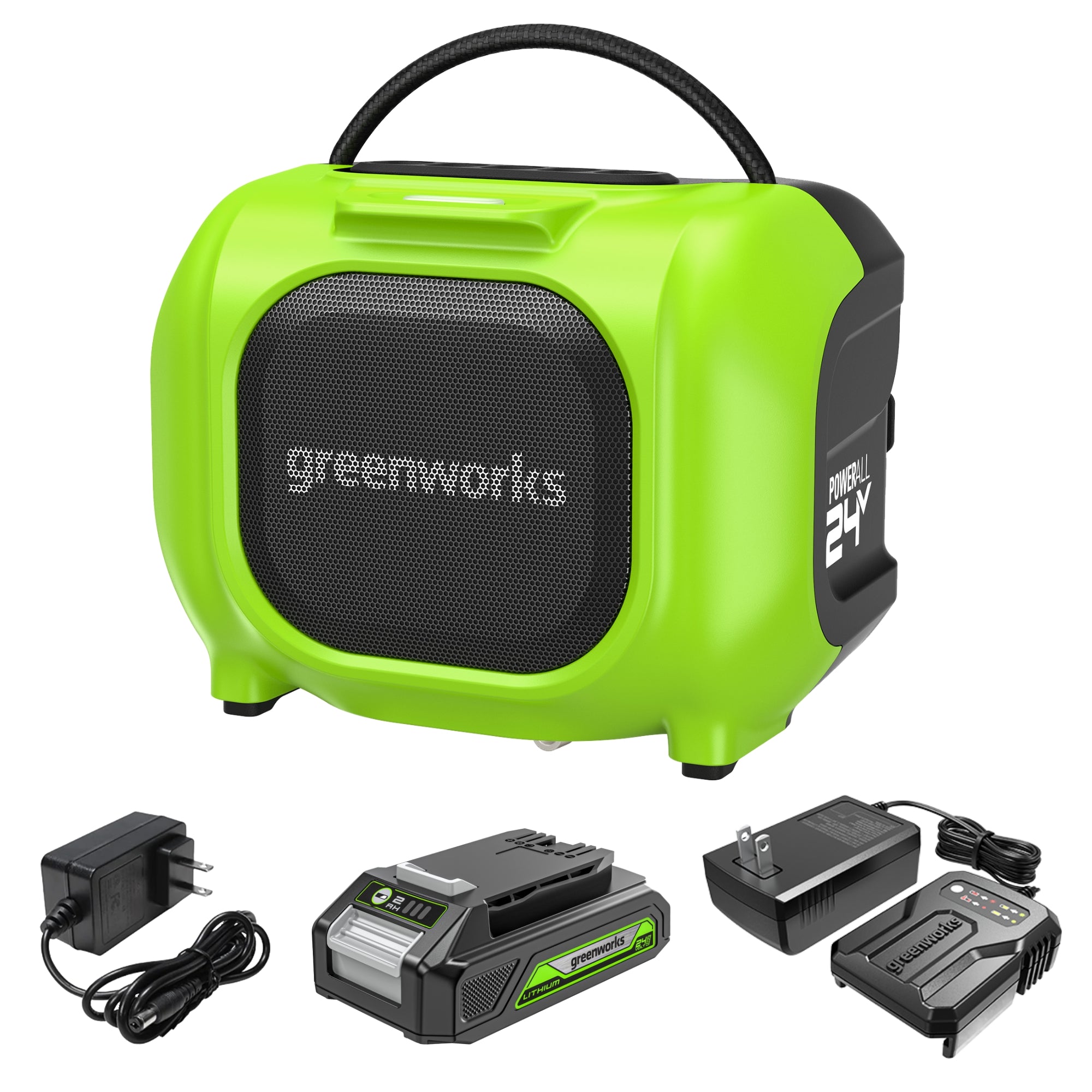 24V Cordless Battery Mini Bluetooth Speaker W/ 2.0Ah Battery & Charger ...