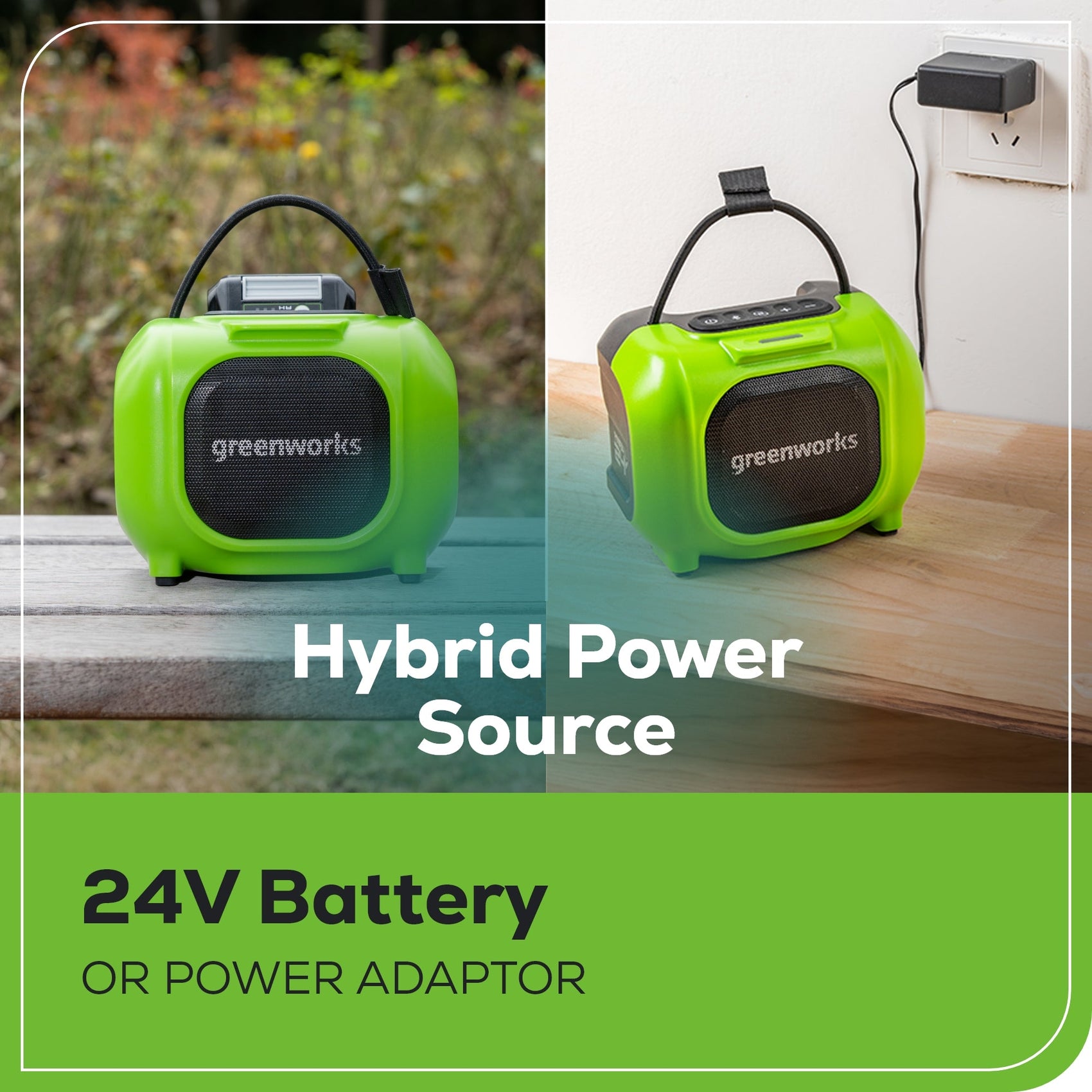 24V Cordless Battery Mini Bluetooth Speaker W/ 2.0Ah Battery & Charger ...