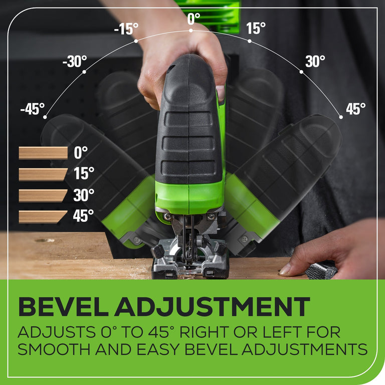 24V Cordless Battery Brushless Jig Saw w/ 2.0 Ah Battery & Charger ...