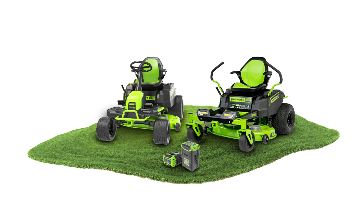 Electric Riding & Zero Turn Lawn Mowers | Greenworks Tools