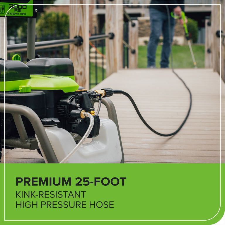 3000-PSI 2.0-GPM Pressure Washer w/ (2) 4Ah Batteries & Charger ...