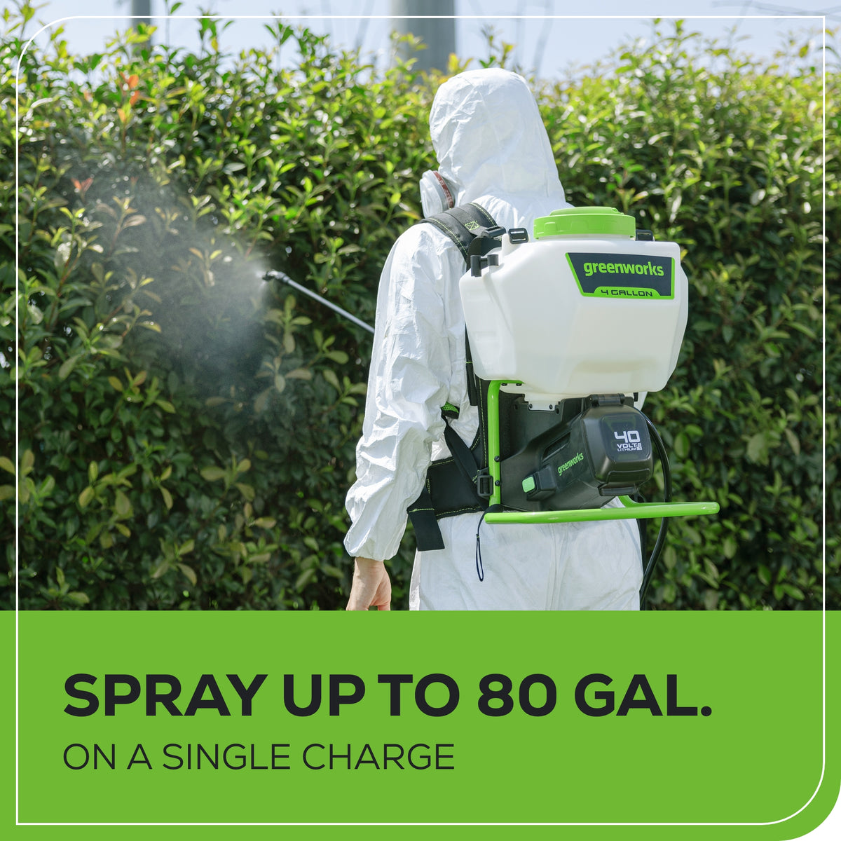 40V Cordless Battery Backpack Sprayer W/ 2.0Ah Usb Battery & Charger ...