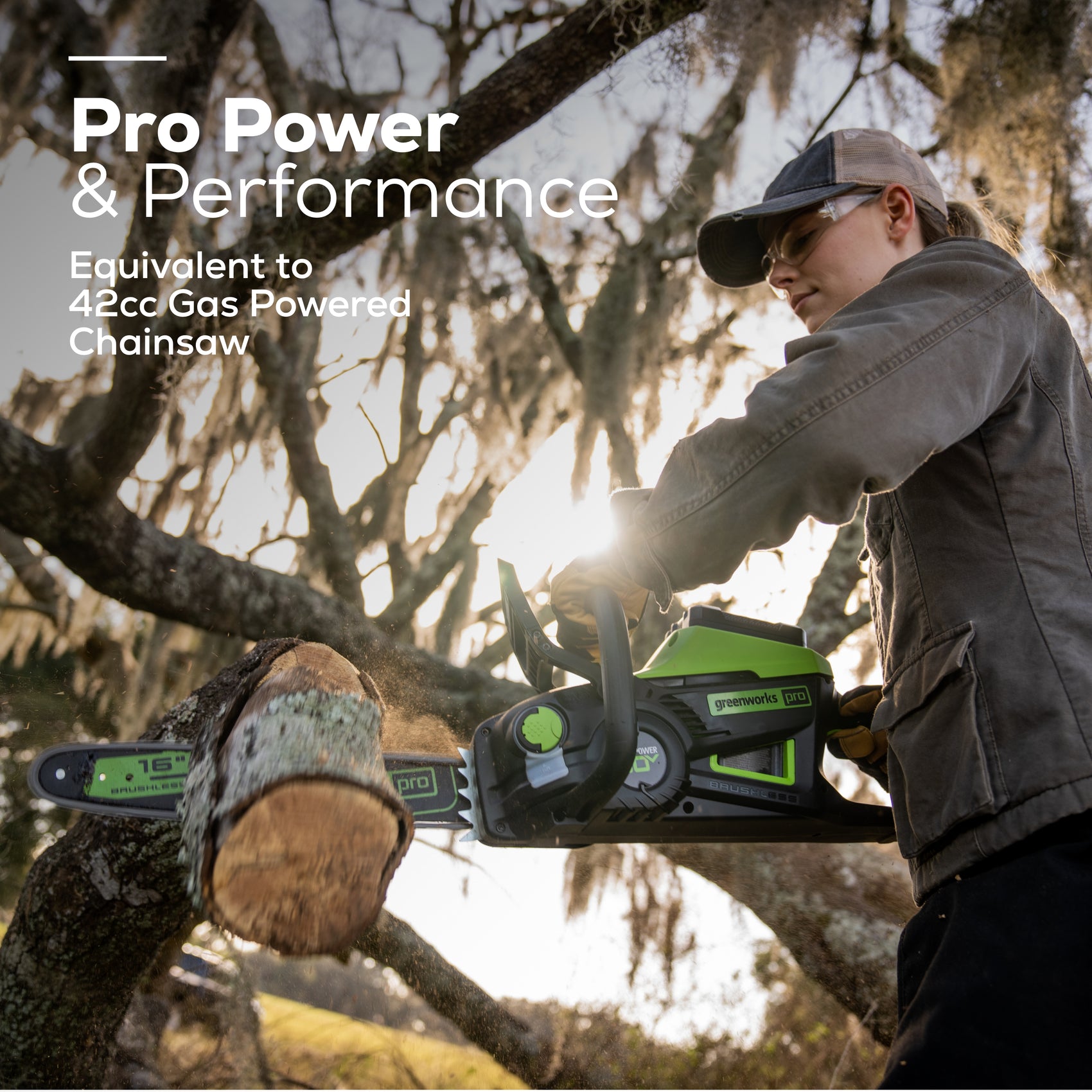 80V 16-Inch Cordless Brushless Chainsaw | Greenworks Tools