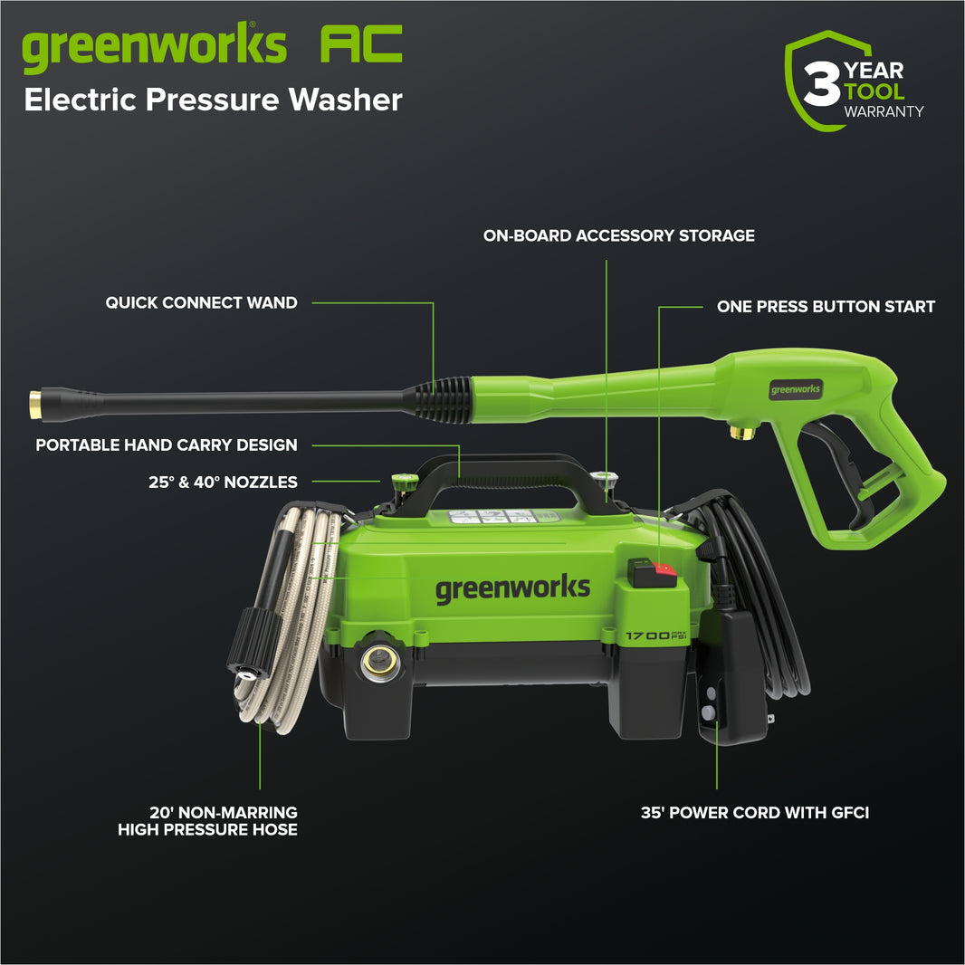 Greenworks 1700 Pressure Washer
