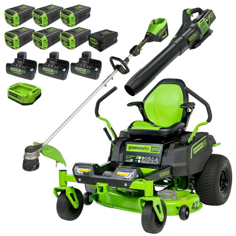 60V 42" Cordless Battery Crossoverz Zero Turn Riding Lawn Mower 3-Tool ...
