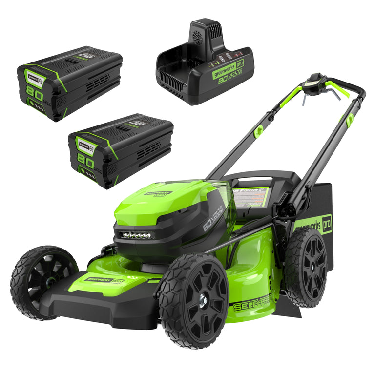 80V 21" Cordless Battery 4-in-1 Self-Propelled Mower w/ (2) 4.0Ah ...