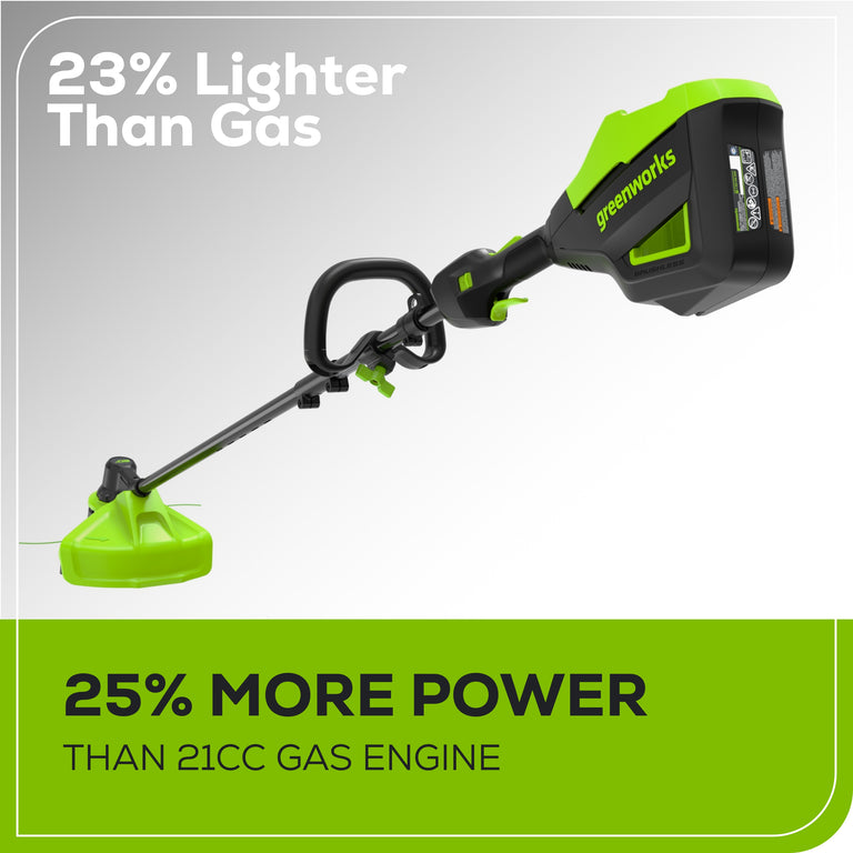 60V 17" Brushless String Trimmer, 2.5Ah Battery & Charger | Greenworks ...