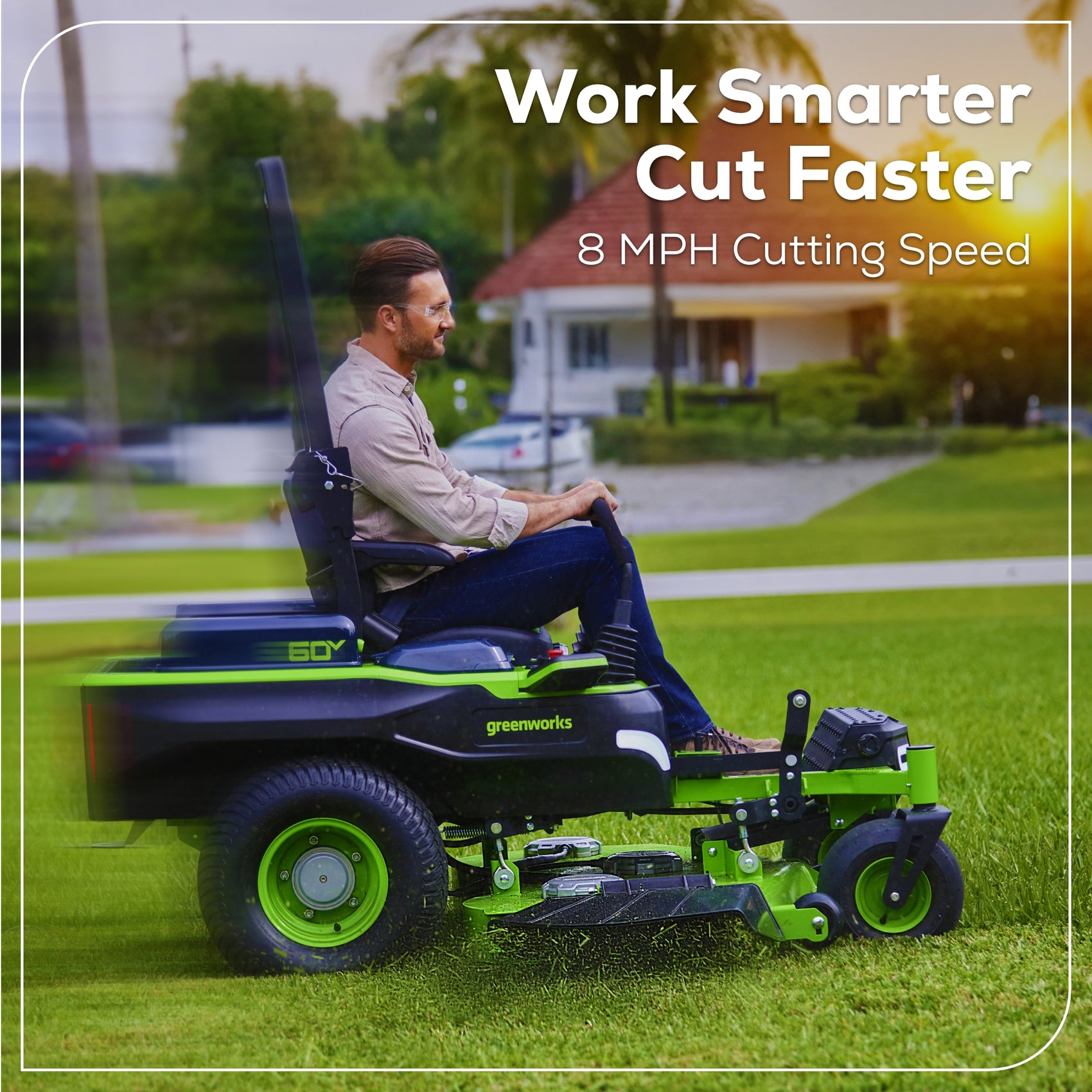 60V 54" Maximusz Zero Turn Riding Mower | Greenworks Tools