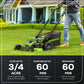 80V 25" Cordless Battery Brushless Dual Blade Self-Propelled Mower ...