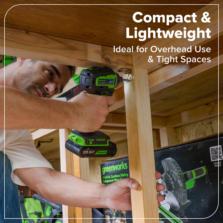 24V Cordless Battery 400 in-lbs Drill / Driver and 1950 in-lbs Impact ...