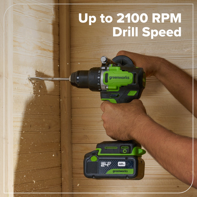 24V Cordless Battery 1/2" 800 in/lbs Drill Driver w/ 4.0Ah USB-C ...