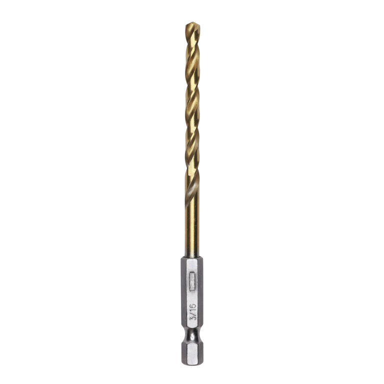 Half Ground 3/16-inch Hex Shank Titanium Drill Bit Set | Greenworks Tools