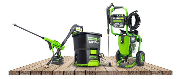 Electric Pressure Washers - Battery Powered & Corded | Greenworks Tools