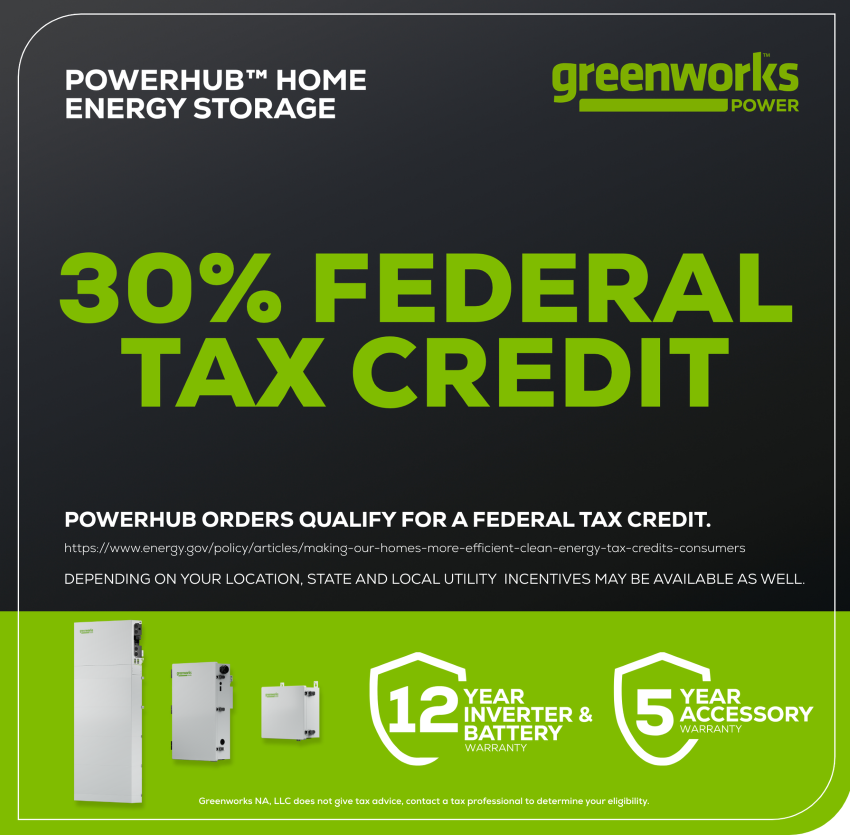 7.6Kw Hybrid (Ac/Dc) Solar Inverter | Greenworks Tools
