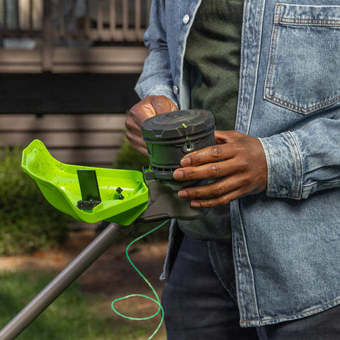 REFURBISHED 80V 17" Brushless String Trimmer W/ 2.0Ah Battery & Charger ...