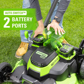 80V 25" Cordless Battery Brushless Dual Blade Self-Propelled Mower (To