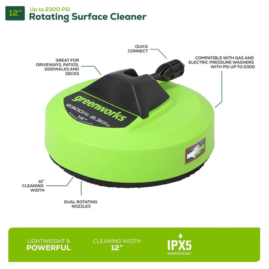 12-Inch Rotating Surface Cleaner | Greenworks Tools