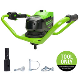 80V Cordless Battery Brushless Earth Auger / Post Hole Digger (Tool ...