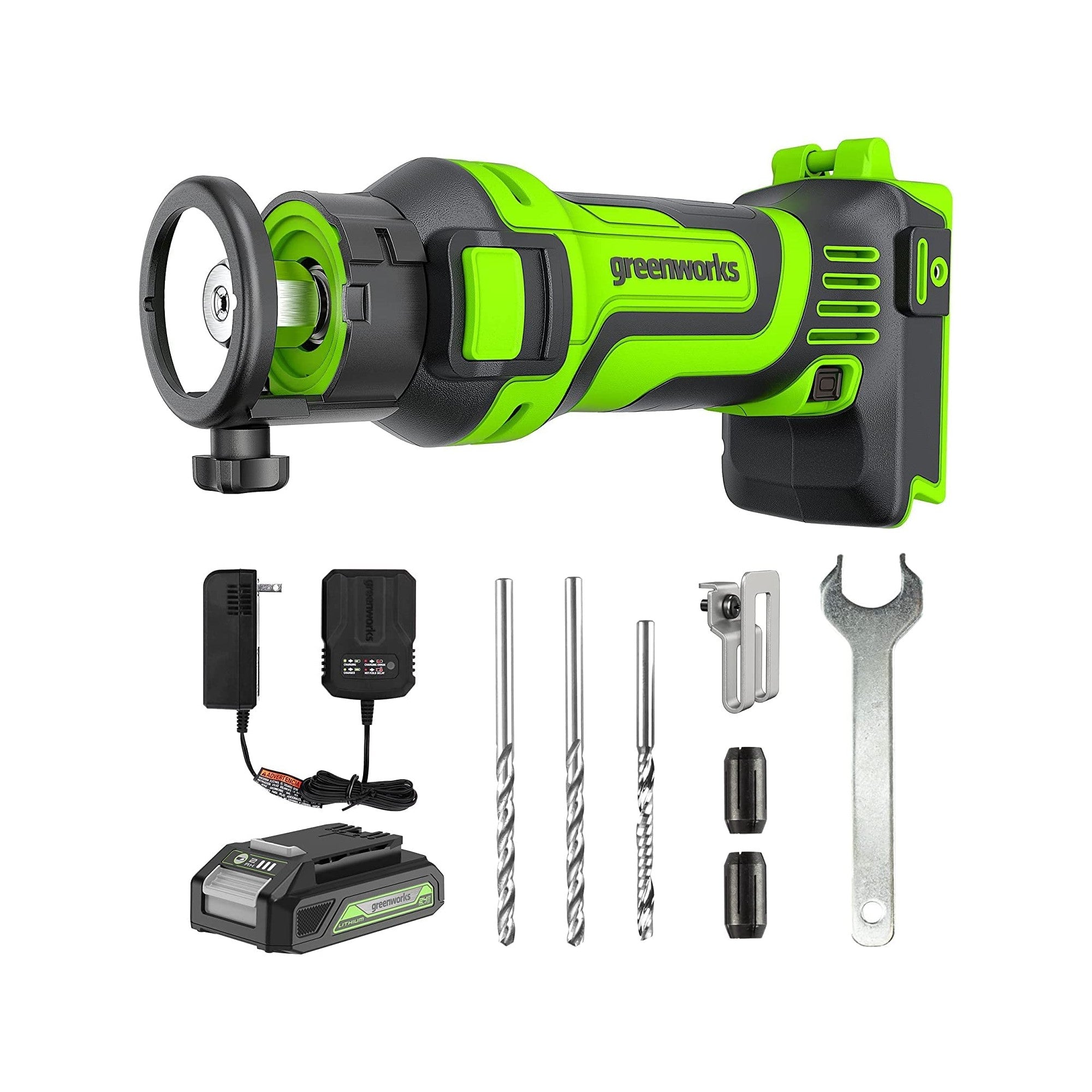 24V Cordless Battery Speed Saw Rotary Cut Tools W/2Ah Battery+2A ...