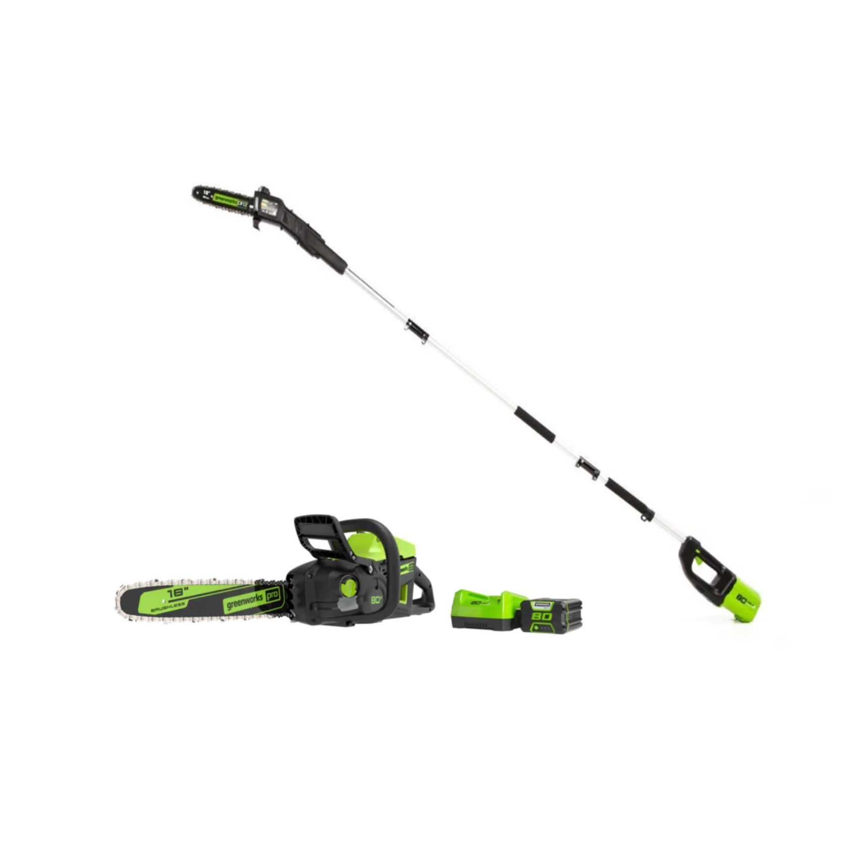 Pro 80V Chainsaw & Pole Saw Kit | Greenworks Tools